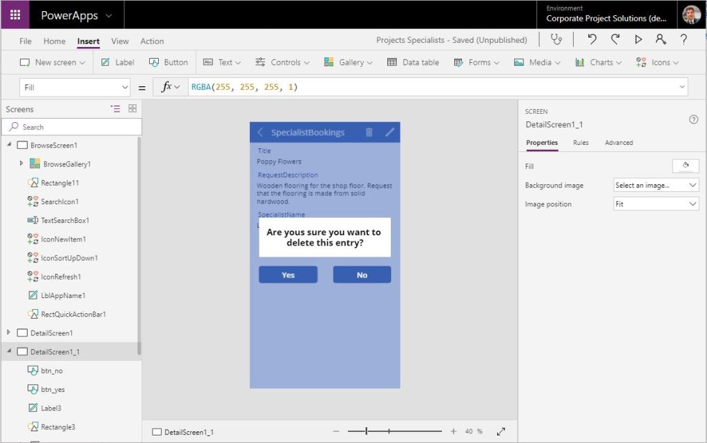 PowerApps – Modal Dialog / Pop Up – JackBinnall