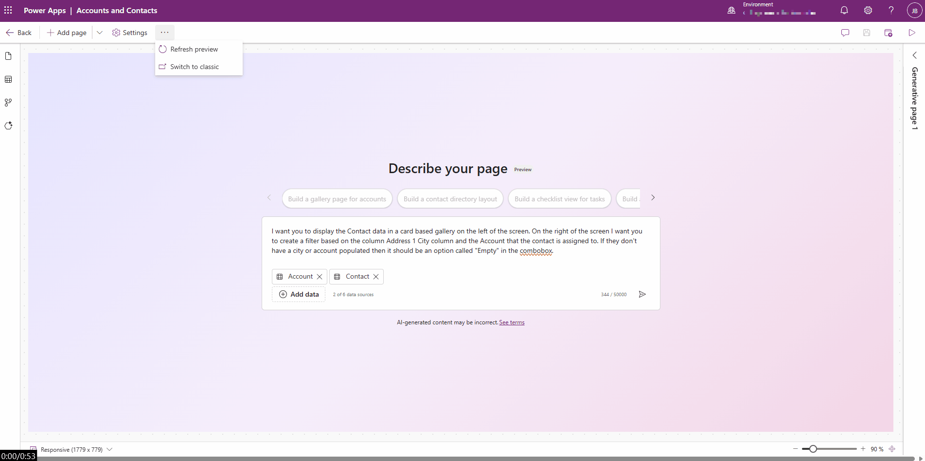 Power Apps Generative Pages – JackBinnall